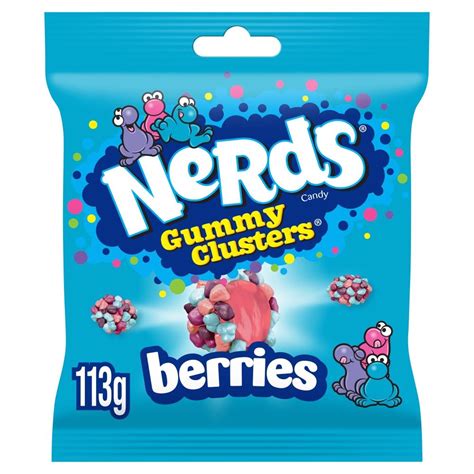 Nerds Gummy Clusters Berries Fruit Flavour Candy Bag 113g