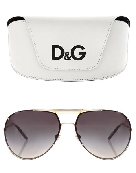 Lyst Dolce And Gabbana Dolce Gabbana Aviator Sunglasses In Metallic For Men