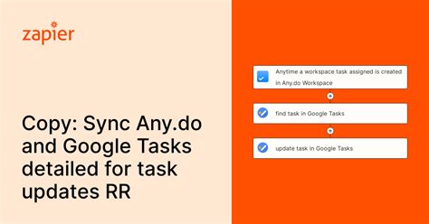 Anytime A Workspace Task Assigned Is Created In Any Do Workspace Find Task In Google Tasks And