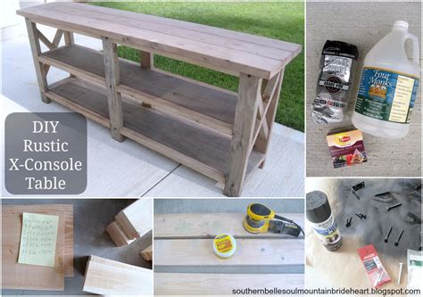 DIY RUSTIC X CONSOLE TABLE Ana White