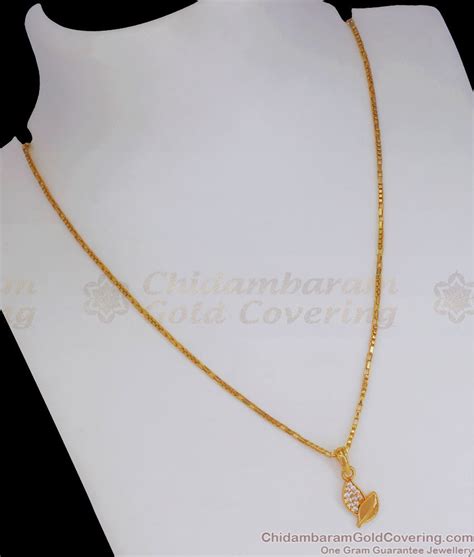 Buy Online One Gram Gold Pendant Chain For Office Wear Smdr812