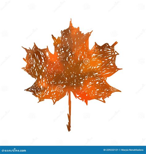 Orange Maple Leaf Vector Illustration Stock Vector Illustration Of