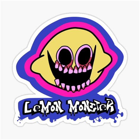 The Lemon Monster Fnf Test Sticker By Sticker Flix Redbubble