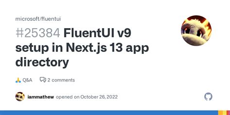 FluentUI V Setup In Next Js App Directory Microsoft Fluentui Discussion GitHub