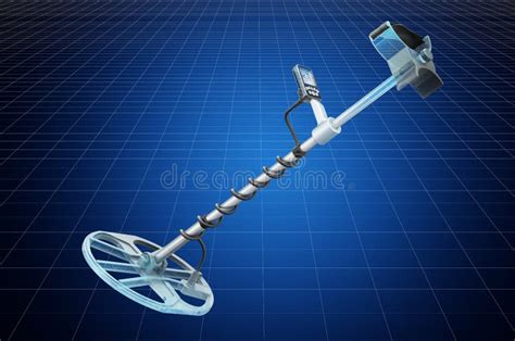 Visualization 3d Cad Model Of Metal Detector Blueprint 3d Rendering