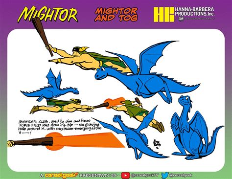 10 Model Sheets For The Mightor Portion Of Hanna Barberas Moby Dick And Mighty Mightor