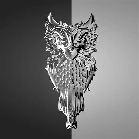 Lines And Dots Owl On Behance