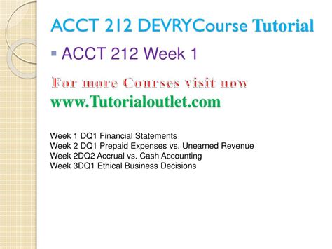 PPT ACCT 212 DEVRY Course Tutorial Tutorialoutlet PowerPoint