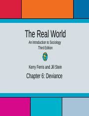 Lecture Chapter 6 The Real World An Introduction To Sociology Third