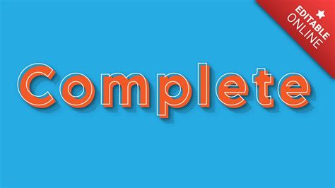 Complete D Layered Text Effect Generator