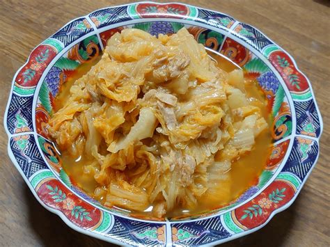 白菜とツナのキムチ煮込み レシピ・作り方 By あーじぇー 楽天レシピ