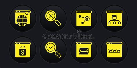 Set Online Shopping On Screen Server Data Magnifying Glass With
