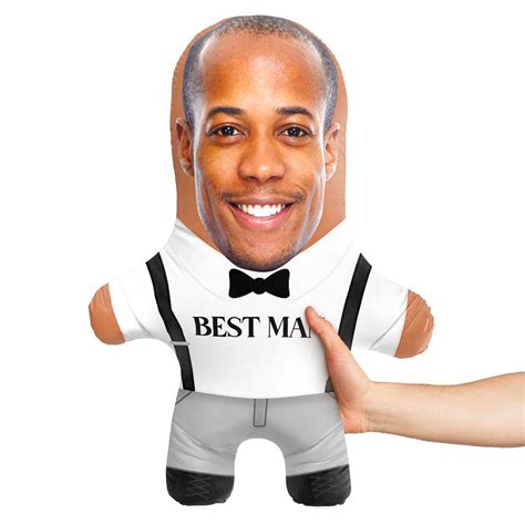 Best Man Snugzy Personalised Face Pillow