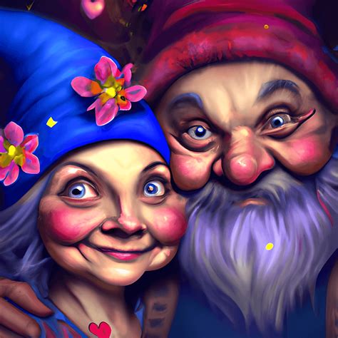 Valentine Gnomes Couple In Love · Creative Fabrica