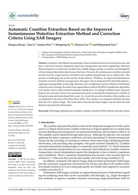 Pdf Automatic Coastline Extraction Based On The Improved