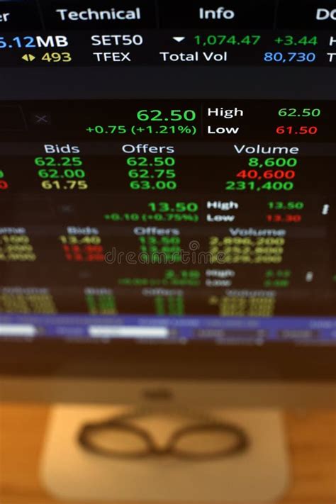 Trading Electronics Screen For Trader Stock Image Image Of Investors Opening