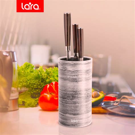 Подставка для ножей/кухонный аксессуар/органайзер/серая/устойчивая ...