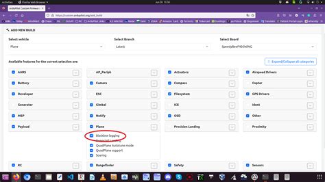 Plane Blackbox Logger Using Ardupilot — Plane Documentation