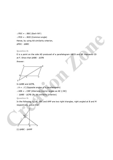 Class 10 Chapter 6 Triangles