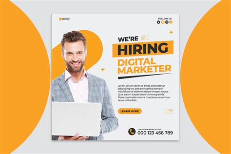 Social Media Hiring Digital Marketer Graphic By Qasim Designer