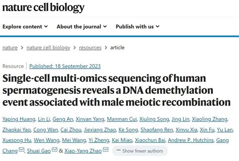 人才强校 动科学院高帅副教授与合作者揭示雄性精子发生过程中关键表观调控机制