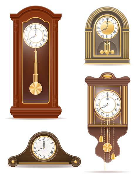 Clock Old Retro Set Icon Stock Vector Illustration 514388 Vector Art At