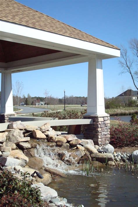 Gazebo With Stone Waterfall Idf Pensign