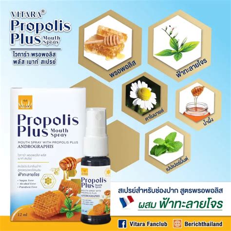 New Propolis Plus Mouth Spray สเปรย์พ่นคอสูตรพรอพอริสผสมฟ้าทะลายโจร