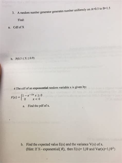 Solved 3 A Random Number Generator Generates Number