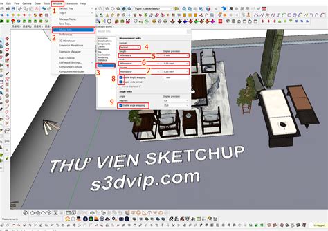 Phím Tắt Trong Sketchup