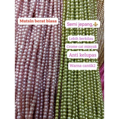 Jual Mutiara Semi Jepang Super Glosy Crome Cat Minyak Anti Kelupas
