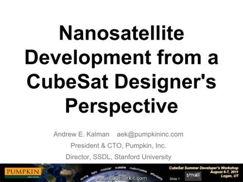 Nanosatellite Development From A Cubesat Designers Perspective