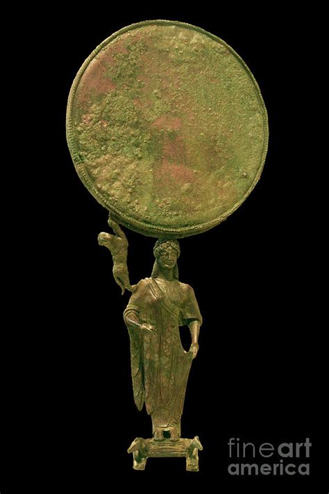 Caryatid Bronze Mirror Photograph By David Parker Science Photo Library