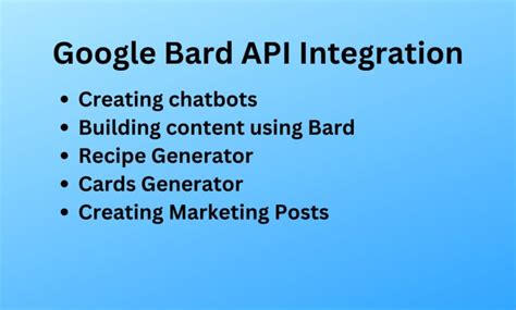 Help You Integrate Google Bard Api In Your Website And Applications By