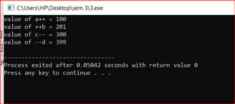 Increment And Decrement Operator In C Go Coding