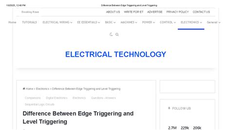 Difference Between Edge Triggering And Level Triggering In Digital