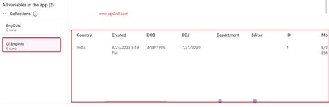 Showcolumns Function In Power Apps Sql Bi Tutorials