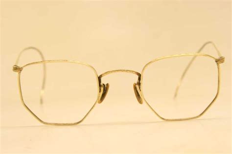 Antique Eyeglasses Art Craft Gold Filled Ful Vue Vint Gem