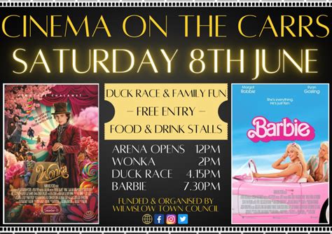 Cinema On The Carrs Films Confirmed Wilmslow Town Council