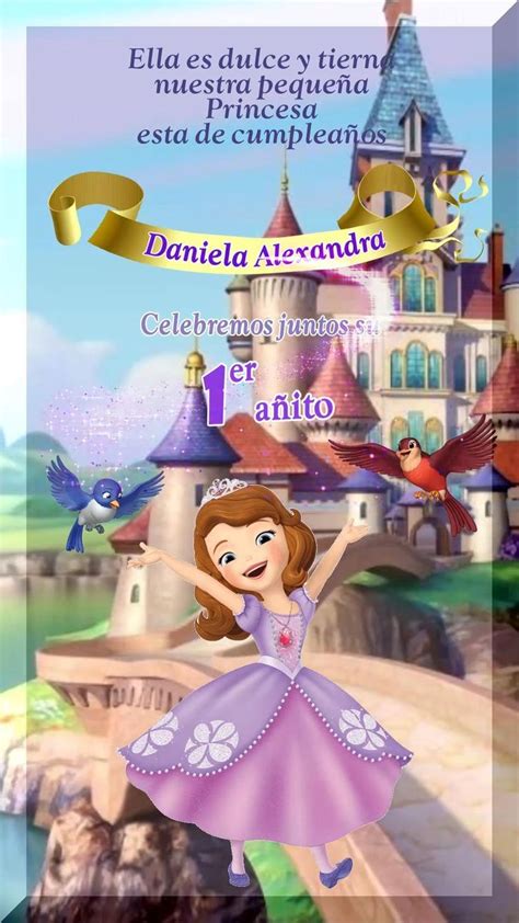 Pinterest Princesita Sofia Cumpleaños Invitaciones Princesa Sofia