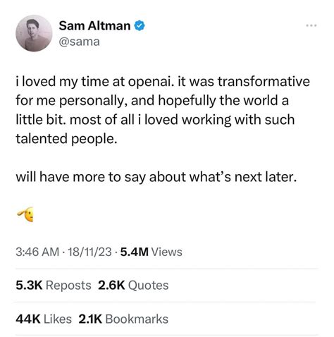 Ebrahim Hossain On Linkedin Sam Altman I Remember Steve Jobs Leaving Apple You Are Now Free To