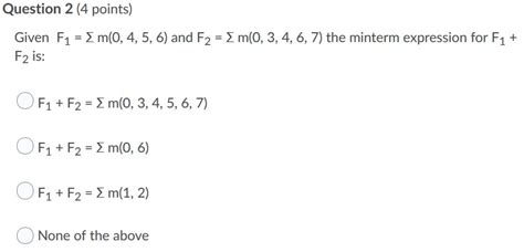 Solved Question 2 4 Points Given F1 Em0 4 5 6 And F2