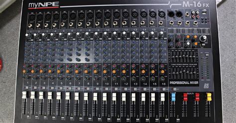 Mynpe M 16 Fx มิกเซอร์อนาล็อก เสียบไมค์ได้ 16 ช่อง มอนิเตอร์ 1 Aux