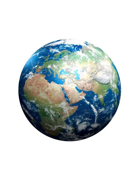 Planet Earth With Atmosphere Isolated On Black Background Stock Photo