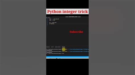 Python Integer Trick Python Coding Programming Shorts Youtube