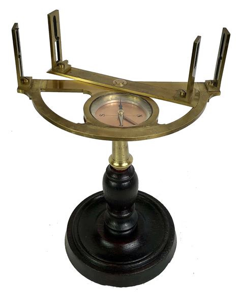 Fine Late 18th Century Large Graphometer On Ebonized Stand Fleaglass