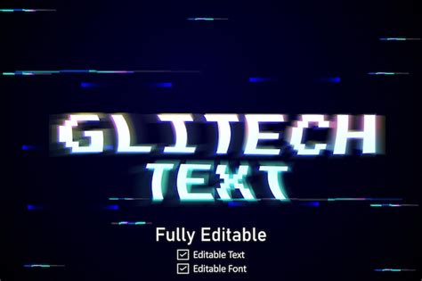 Premium Vector Futuristic Glitch Text Effect For Video Game Text For