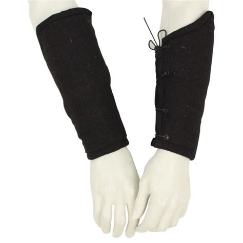 Medieval Padded Cloth Bracers Black — Medieval Depot