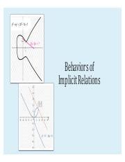 Understanding Implicit Relations And Particle Motion Analysis Course Hero