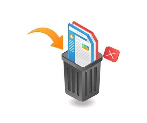premium vector delete data throw in trash